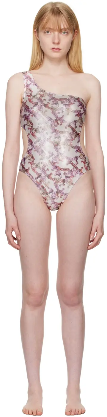 Vivienne Westwood Crazy Orb One-Piece Swimsuit - A401 White